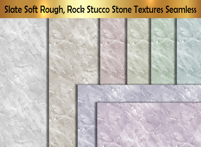 Second Life Marketplace - Slate Soft Rough, Rock Stucco Stone Textures ...