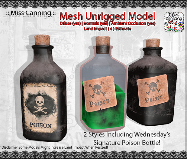 Second Life Marketplace - :: Miss Canning:: [ FULL PERM MESH MODEL ...