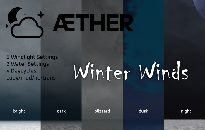 Second Life Marketplace - .[.AETHER.]. Windlight - Winter Winds 2022
