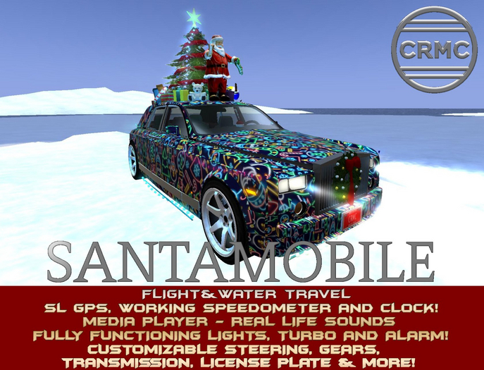 Second Life Marketplace - CRMC - SANTAMOBILE - FREE CHRISTMAS CAR ...