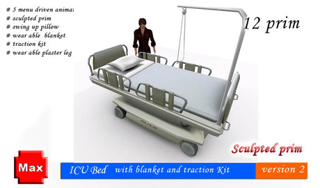 Second Life Marketplace - ICU Hospital Bed [copy /mod]