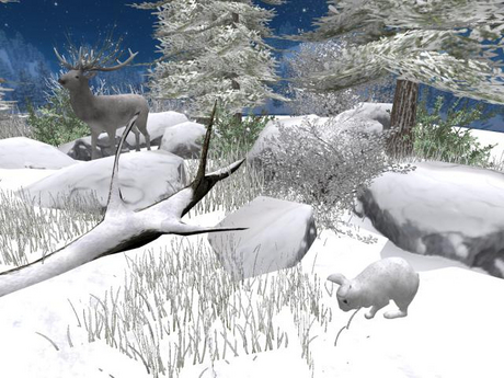 Second Life Marketplace - RW - Snowy Winter Landscape with pines, snow ...