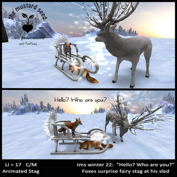 Second Life Marketplace - tms winter 22 "hi! who are you?" cute foxes ...