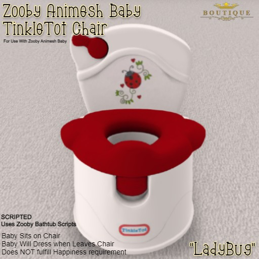 Second Life Marketplace - Zooby Animesh Baby TinkleTot Potty Chair ...