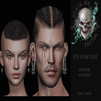 Second Life Marketplace - .::DEATH INK::.EYE SCAR Evox Tattoo-Wear to ...