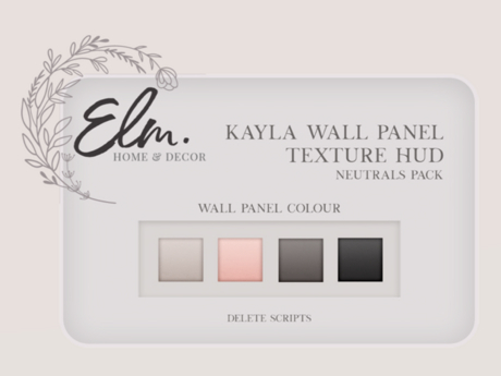 Second Life Marketplace - Elm. Kayla Wall Panels [Neutrals Pack]