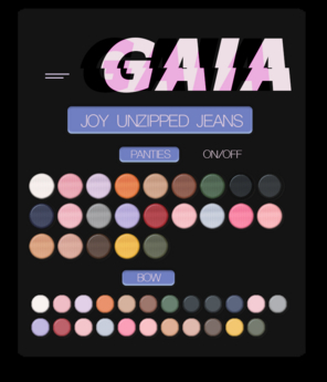 Second Life Marketplace - Gaia - joy unzipped jeans//darkgrey