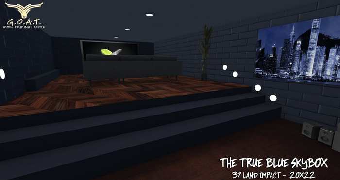 Second Life Marketplace - G.O.A.T. THE TRUE BLUE SKYBOX