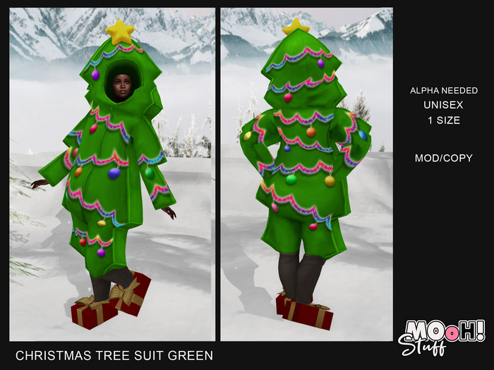 Second Life Marketplace - MOoH! Christmas tree suit green (Add)