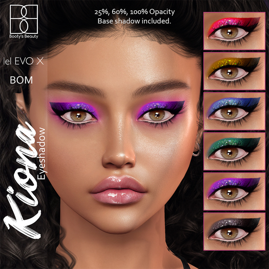 Second Life Marketplace - *Booty's Beauty* [Lel Evo X BOM] Kiona Eyeshadow