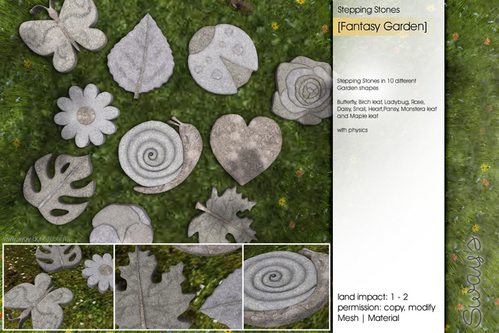 Second Life Marketplace - Sway's [Fantasy Garden] Stepping Stones