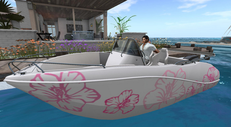 Second Life Marketplace - Blue Marlin Pink Flowers Texture Applier
