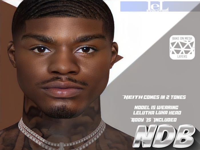 Second Life Marketplace - NDB - KEITH SKIN LELUTKA BOM "TONE 2" UNPACKER