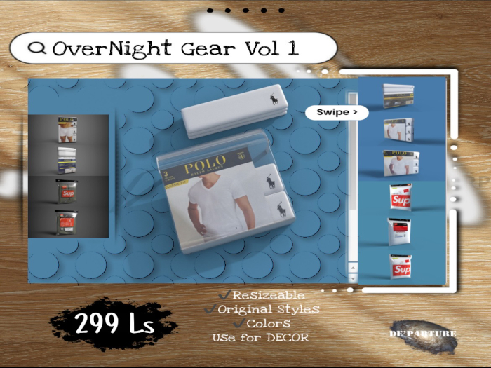 Second Life Marketplace - OverNight Gear VOL1 -DE'parTure