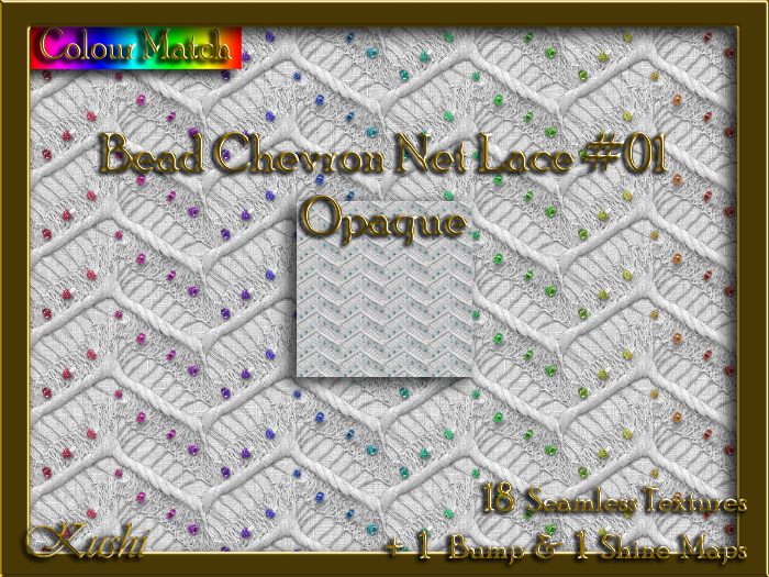 Second Life Marketplace - Bead Chevron Net Lace #01 Opaque Seamless ...