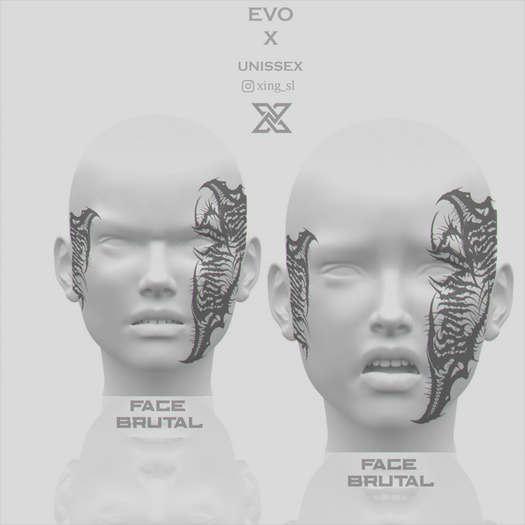 Second Life Marketplace - X. Face Brutal Tattoo 2/2