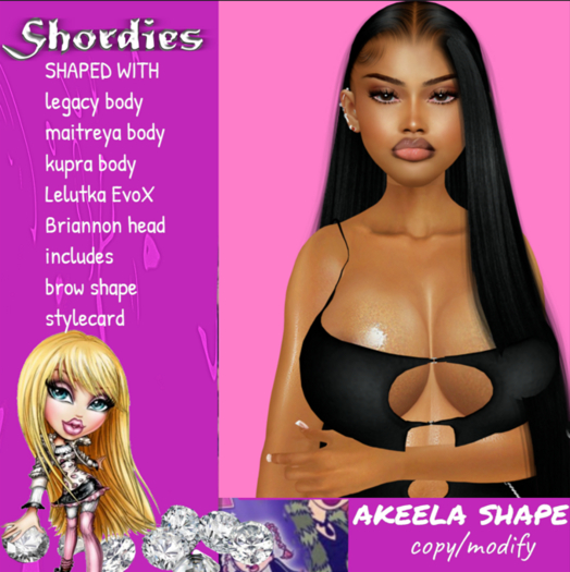 Second Life Marketplace - akeela shape - Lelutka EvoX Briannon head