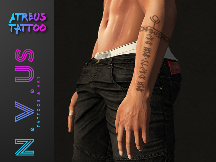 Second Life Marketplace - [N.V.US] ::Atreus:: [arm tattoo][god of war ...