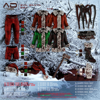 Second Life Marketplace - AD- Evil Santa - Bloody Set - Belleza (black ...
