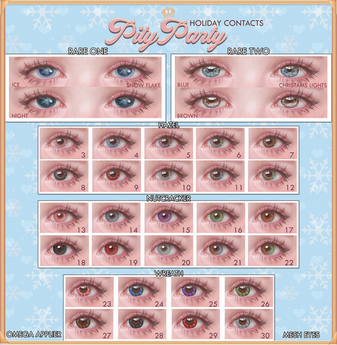 Second Life Marketplace - 7[ Pity Party ] Holiday Contacts Hazel ...