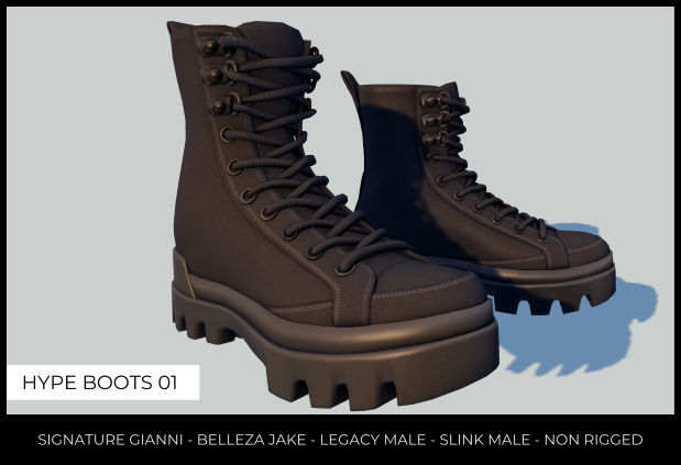 Second Life Marketplace - HYPE BOOTS 01 - Gianni - Belleza Jake ...