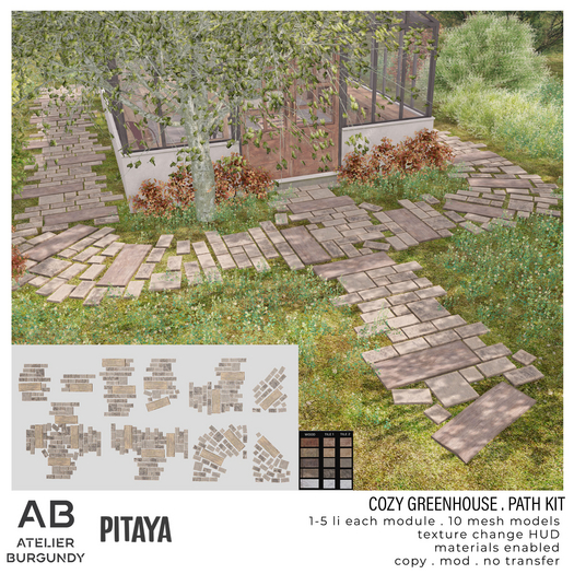 Second Life Marketplace - Atelier Burgundy + Pitaya . Cozy Greenhouse ...