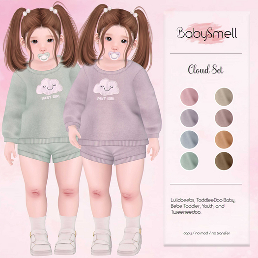 Second Life Marketplace - Baby Smell - Cloud Set (Lilac)