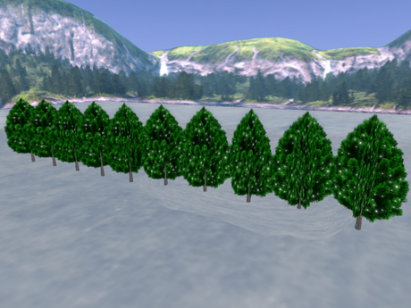 Second Life Marketplace - Mesh Pine tree row & single Pine tree with ...