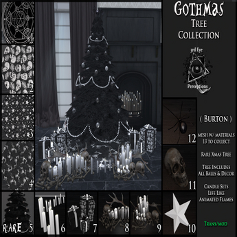Second Life Marketplace - 1_3rd Eye_Gothmas Tree Burton Collection_