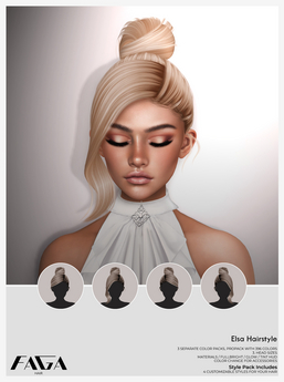Second Life Marketplace - FAGA - HUD Unpack Elsa Hairstyle - [FANTASY PACK]