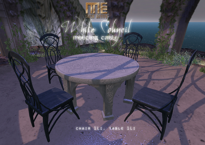 Second Life Marketplace - Mesh Entity: White Council Meeting Table