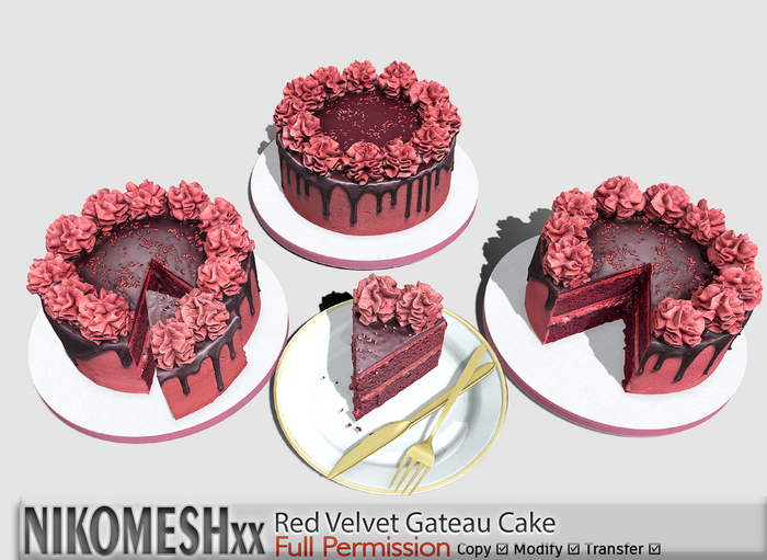 Second Life Marketplace - ::NIKOMESH::Full Permission Chocolate Red ...