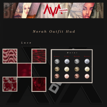 Second Life Marketplace - Ava Design/ Norah Full Outfit Red!