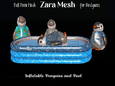 Second Life Marketplace - ZM - Inflatable Penguins and Pool - FULL PERM ...