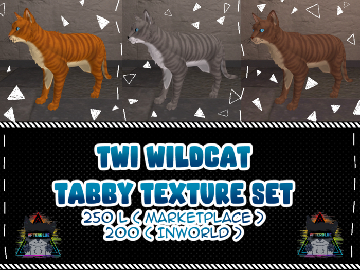 Second Life Marketplace - [AB] TWI WILDCAT TABBY TEXTURE SET