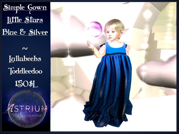 Second Life Marketplace - Astrium - Gown - Little Stars - Blue & Silver