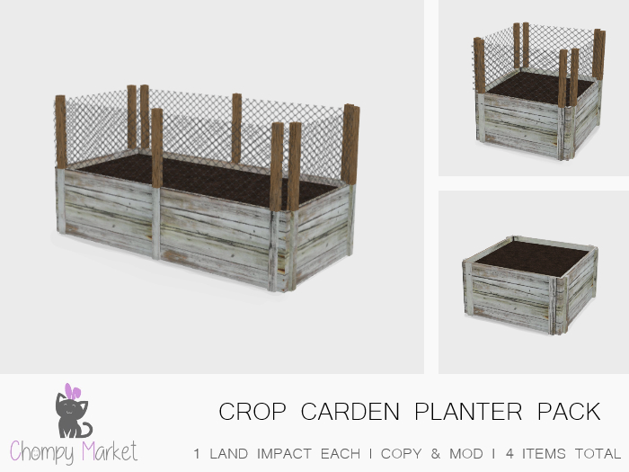 Second Life Marketplace - Raised Bed Garden Planter Pack
