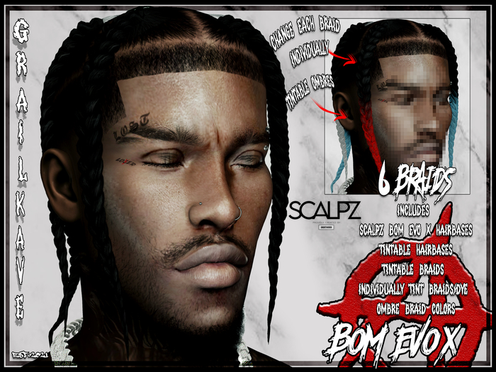 Second Life Marketplace - [GK] 6 BRAIDS [ADD ME]
