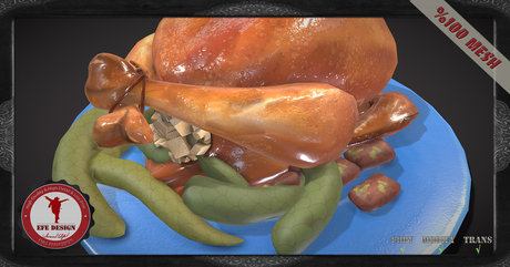 Second Life Marketplace - (Efe Design) Turkey Plate Fullperm