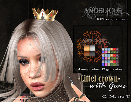 Second Life Marketplace - ::ANGELICUS: Little crown with Gem