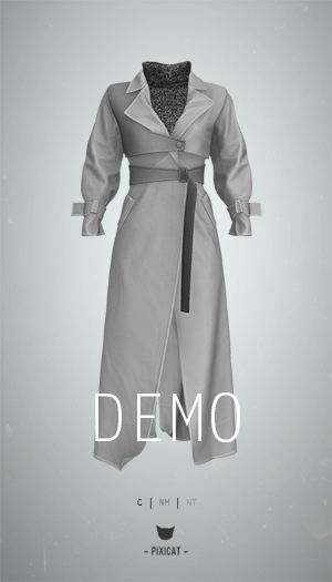 Second Life Marketplace - -Pixicat- Farrah Coat DEMO