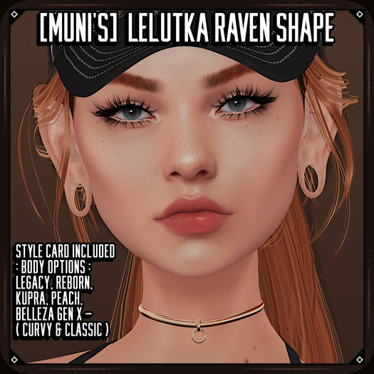 Second Life Marketplace - [Muni's] Lelutka Raven v3.1 Shape