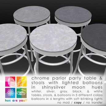 Second Life Marketplace - "hue are you?" shinysilver moon hues parlor ...