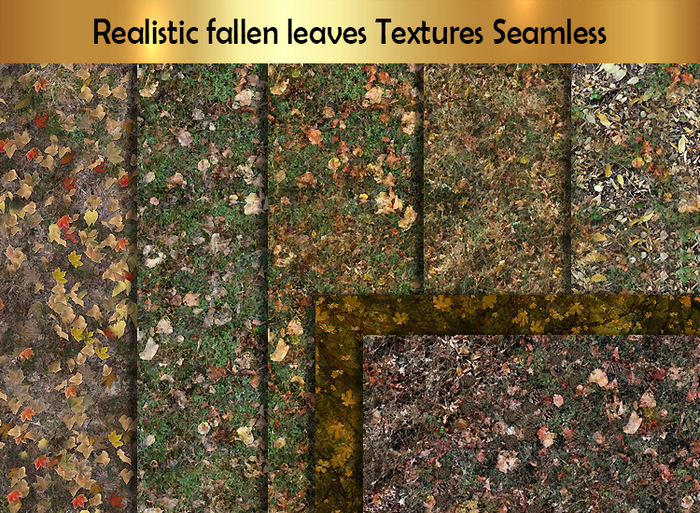 Second Life Marketplace - Realistic fallen leaves Textures Seamless A