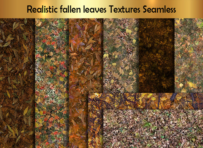 Second Life Marketplace - Realistic fallen leaves Textures Seamless B