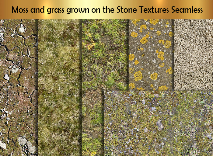 Second Life Marketplace - Moss and grass grown on the Stone Textures ...
