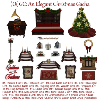 Second Life Marketplace - 32 )O( GC: An Elegant Christmas Gacha-RARE #2 ...