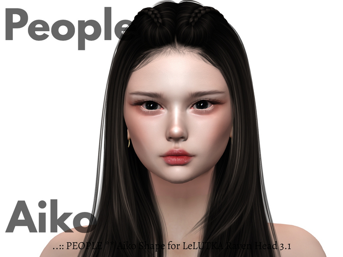 Second Life Marketplace - ..:: PEOPLE ** Aiko Shape for LeLUTKA Raven ...