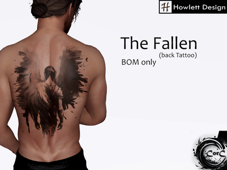 Second Life Marketplace - The Fallen (back Tattoo by HDesign) | 75% ...