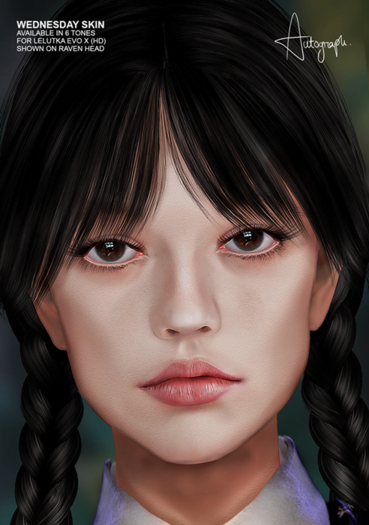 Second Life Marketplace - Autograph- Wednesday Skin Evox (Icy)